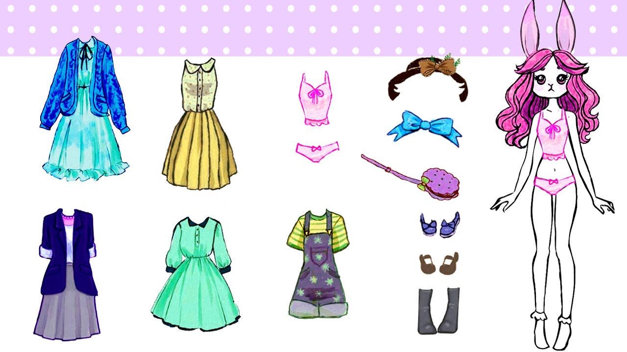 Color and change the clothes for the paper doll | paper dolls | sticker ...