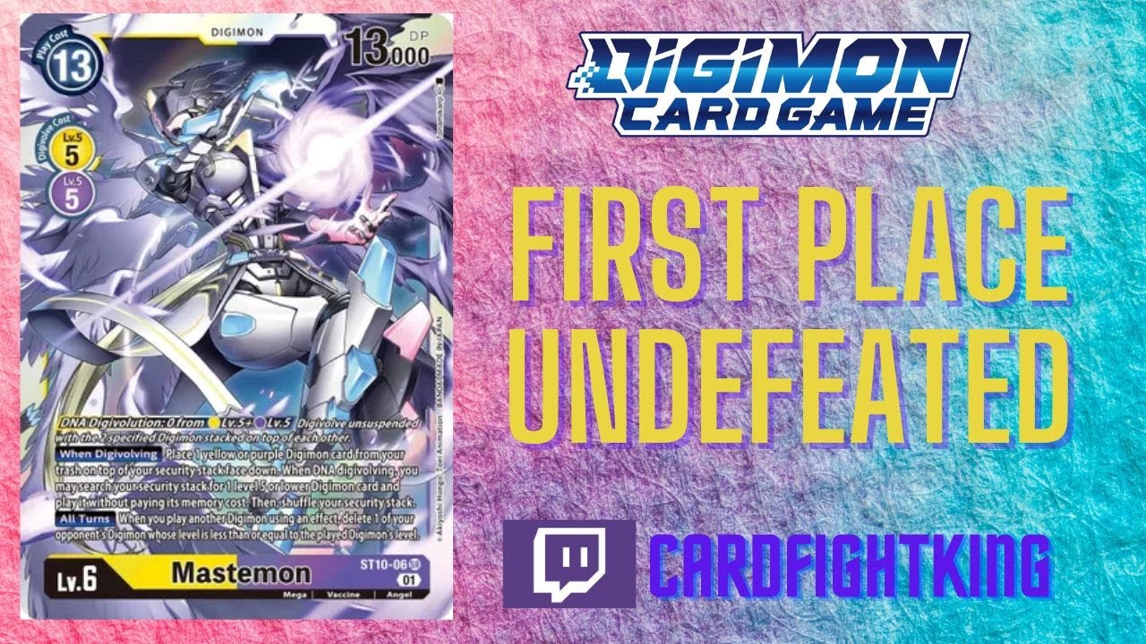 1ST Place Undefeated Mastemon Deck! | Digimon Card Game - YouTube