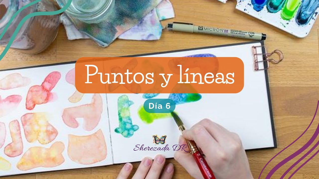 Vida Creativa ~Sección I Día 6 "Puntos y líneas" - YouTube