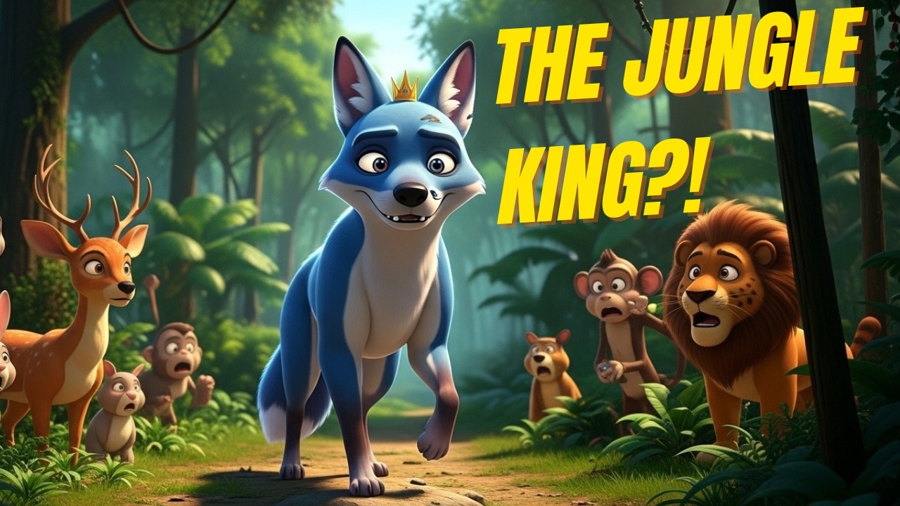 The Blue Jackal 💙🦊 | Panchatantra Story Narration | Moral Story for ...