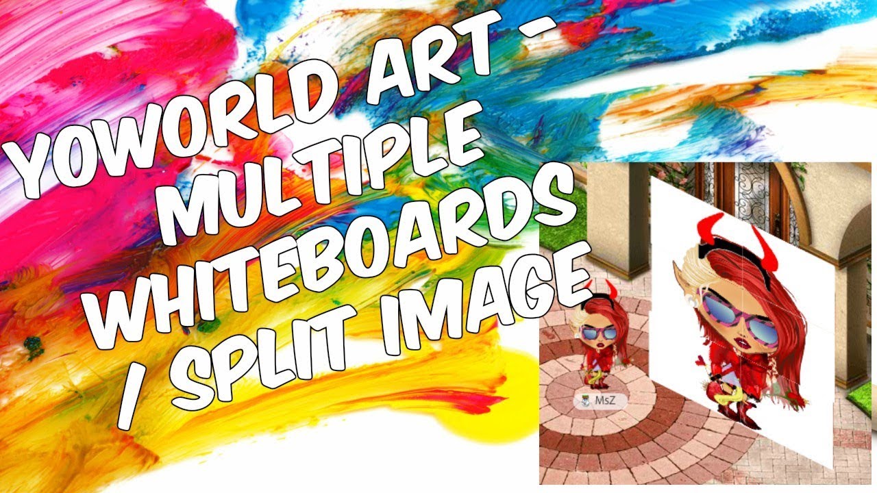 HOW TO: Create YoWorld Custom Whiteboard Art MULTIPLE BOARDS/SPLIT ...