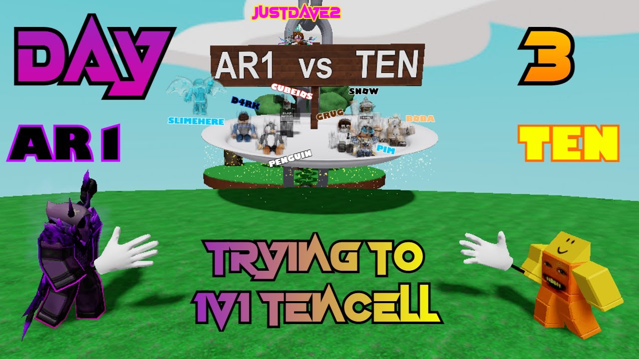 Trying To 1v1 Tencell Day 3 - Slap Battles - YouTube