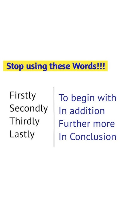Stop using these Words 🚫 - YouTube