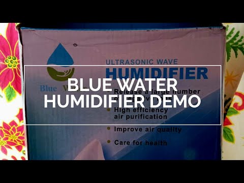 Blue Water Ultrasonic Wave Humidifier Demo - YouTube