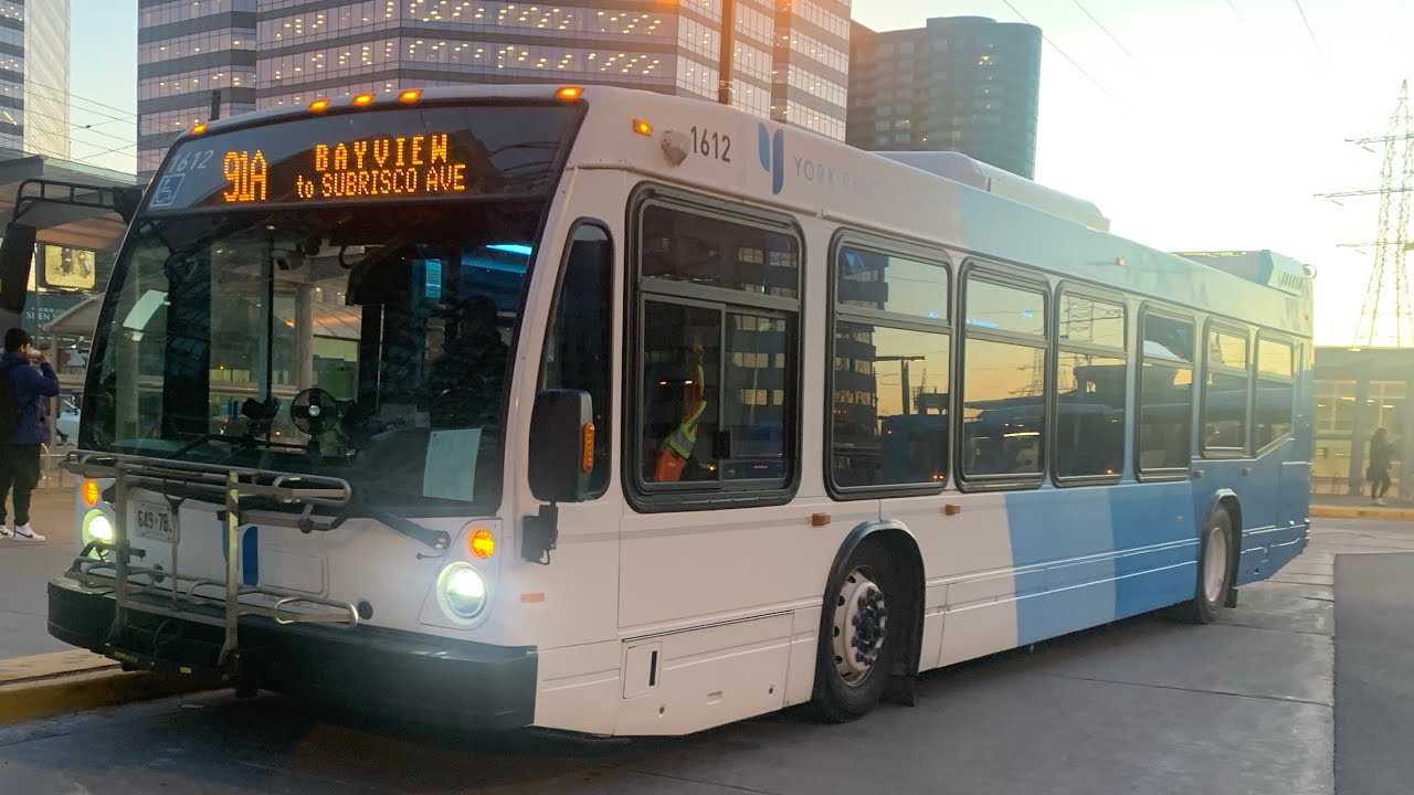 YRT evening Northbound Ride Video on 1612 on route 91A Bayview to ...