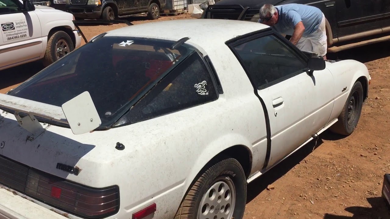 Junkyard Startup! V8 RX7 - YouTube