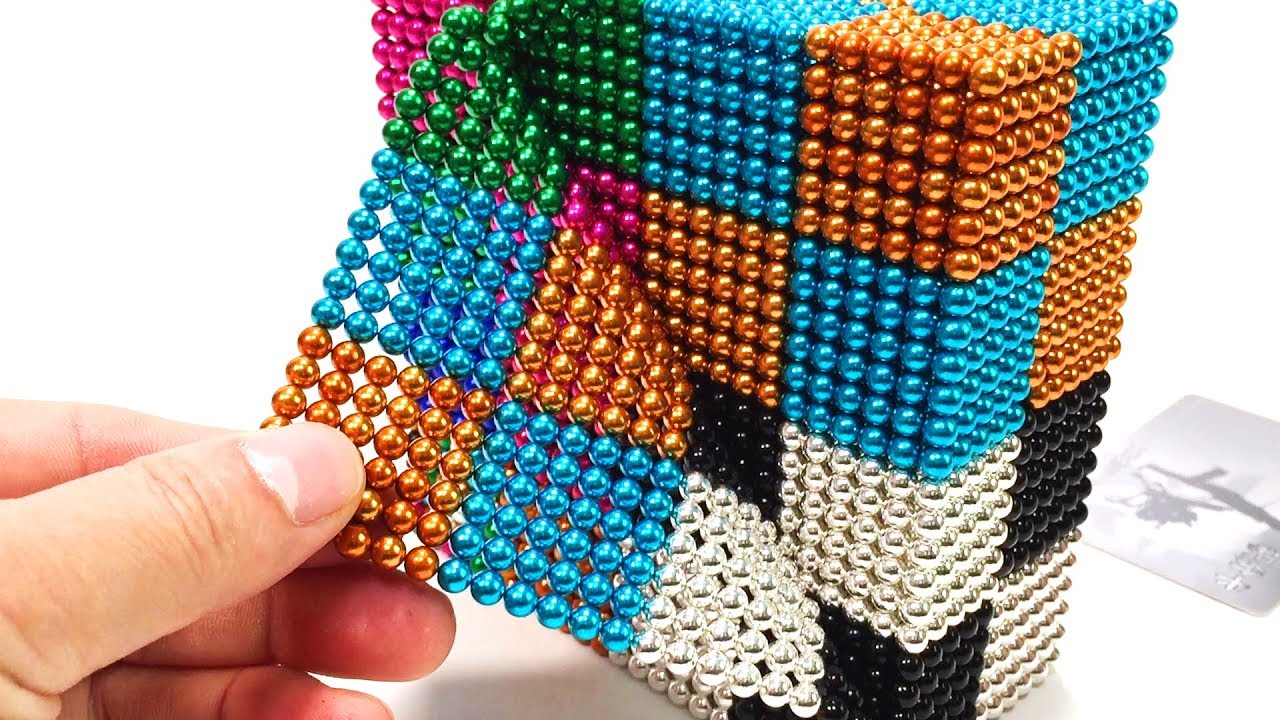 DIY How To Make color Cube with Magnetic balls | Magnetic Toy | ASMR ...