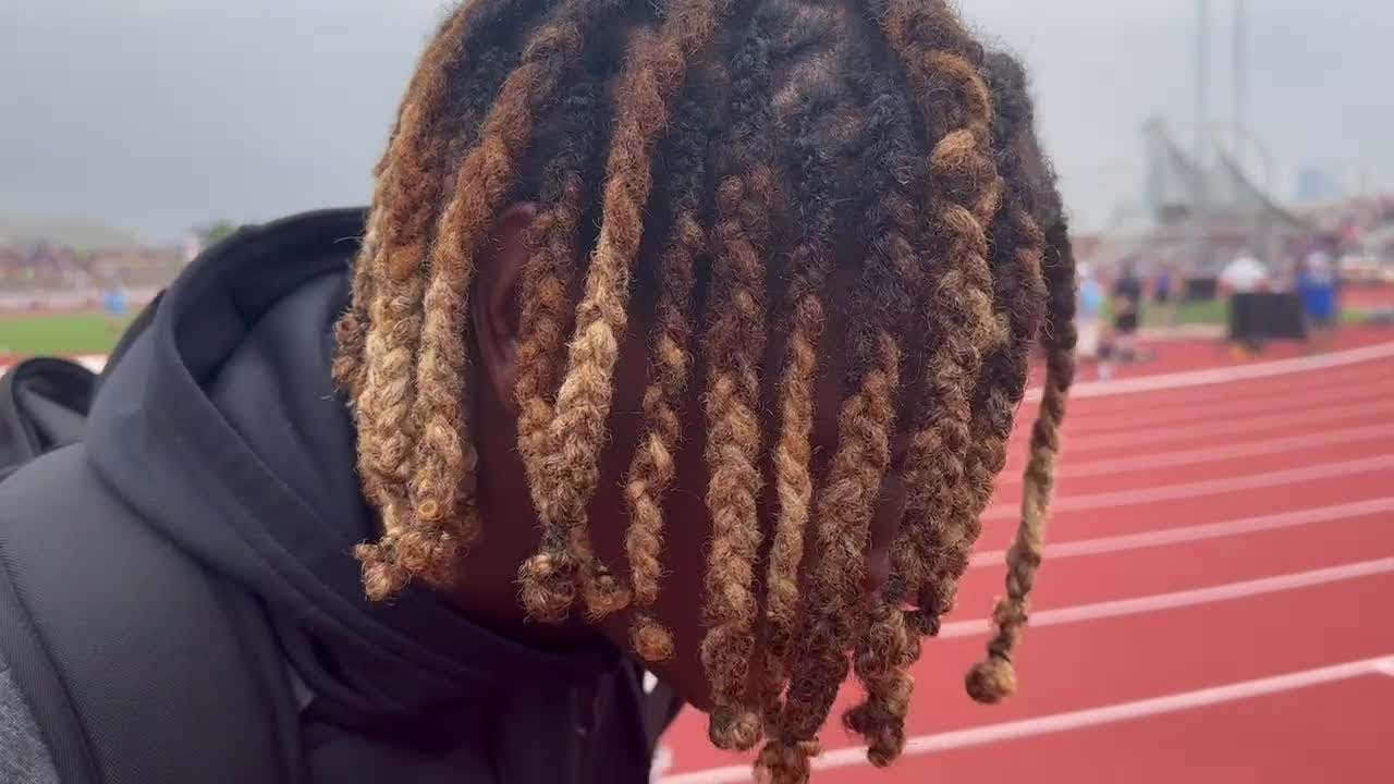 Rudder high jumper Nate Figgers talks after winning bronze at state ...