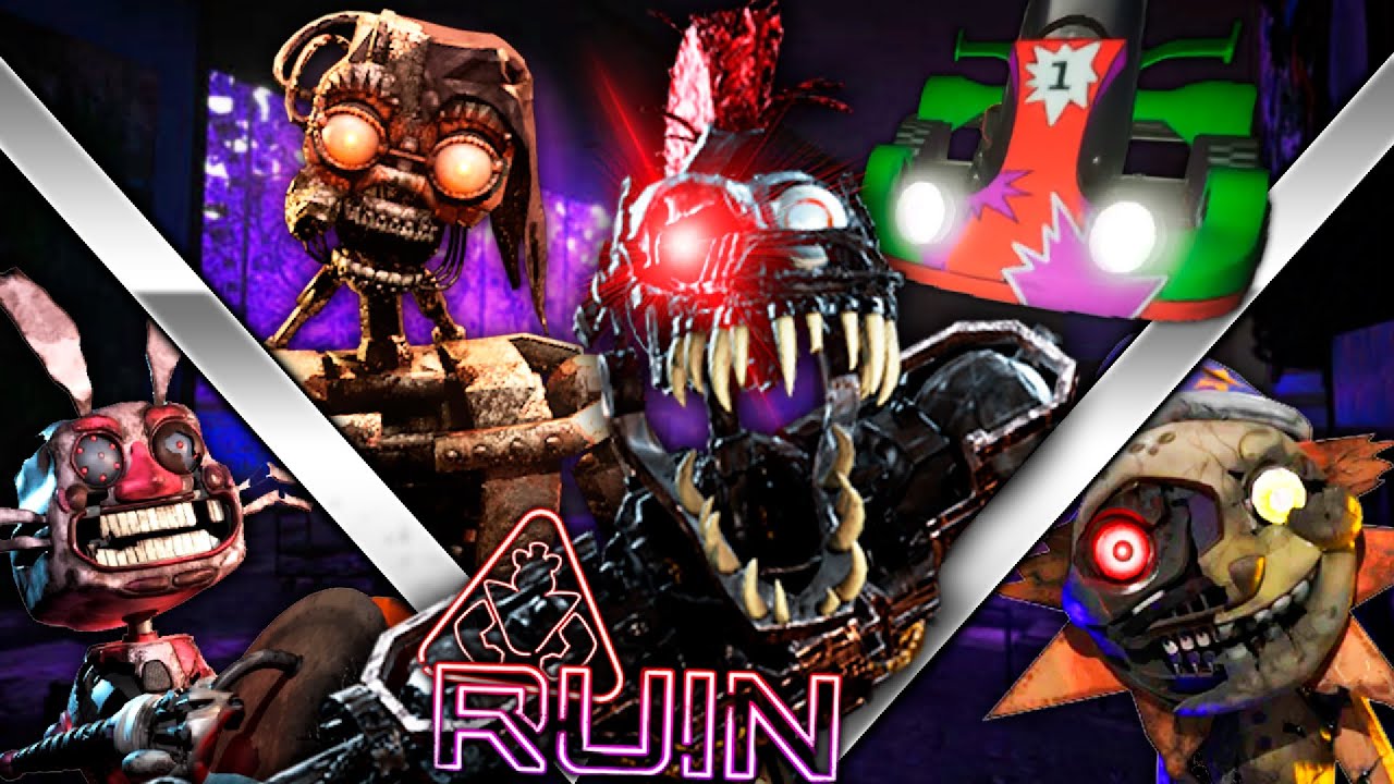 TODOS LOS SCREAMERS DE FNAF SECURITY BREACH RUIN - YouTube