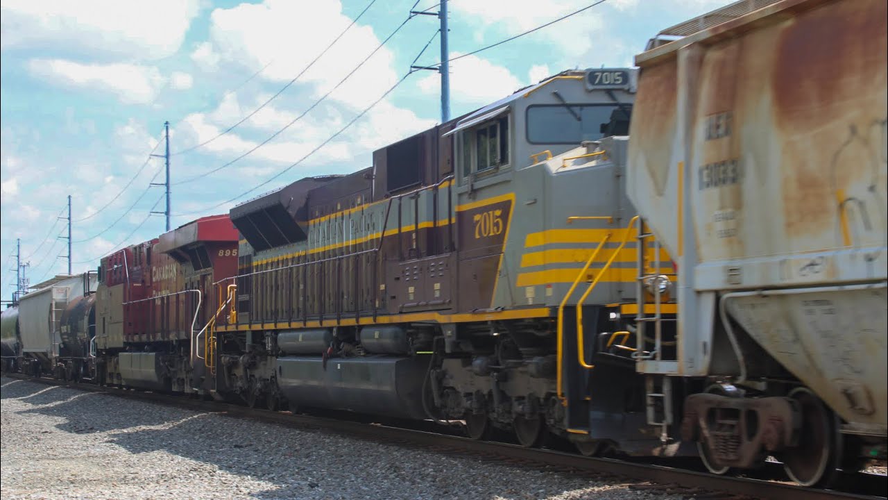 CP 7015 trails on NS 179 with NS 1832 plus NS 8149 Idle - YouTube