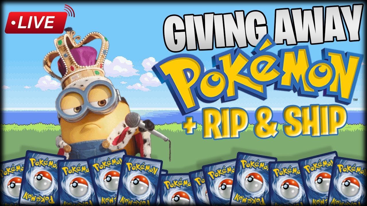 LIVE giving away Pokemon Cards and having a good time ! - YouTube