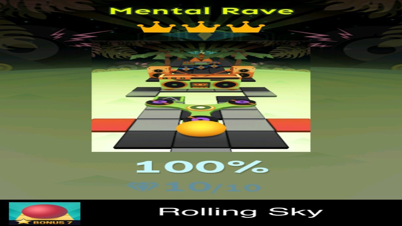 Rolling Sky Bonus 7 - Mental Rave - Completed All Diamonds And Crowns ...