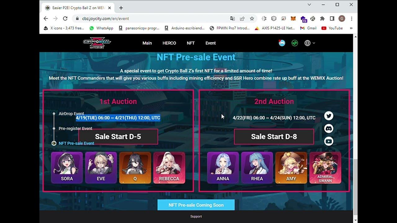 NFT Pre-sale Event - Crypto Ball Z on WEMIX - YouTube