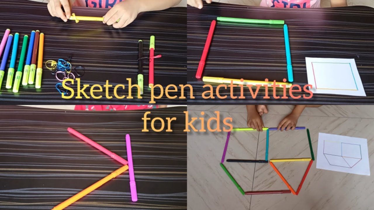 || Sketch pen activities for kids || Indoor activities with sketch pens ...