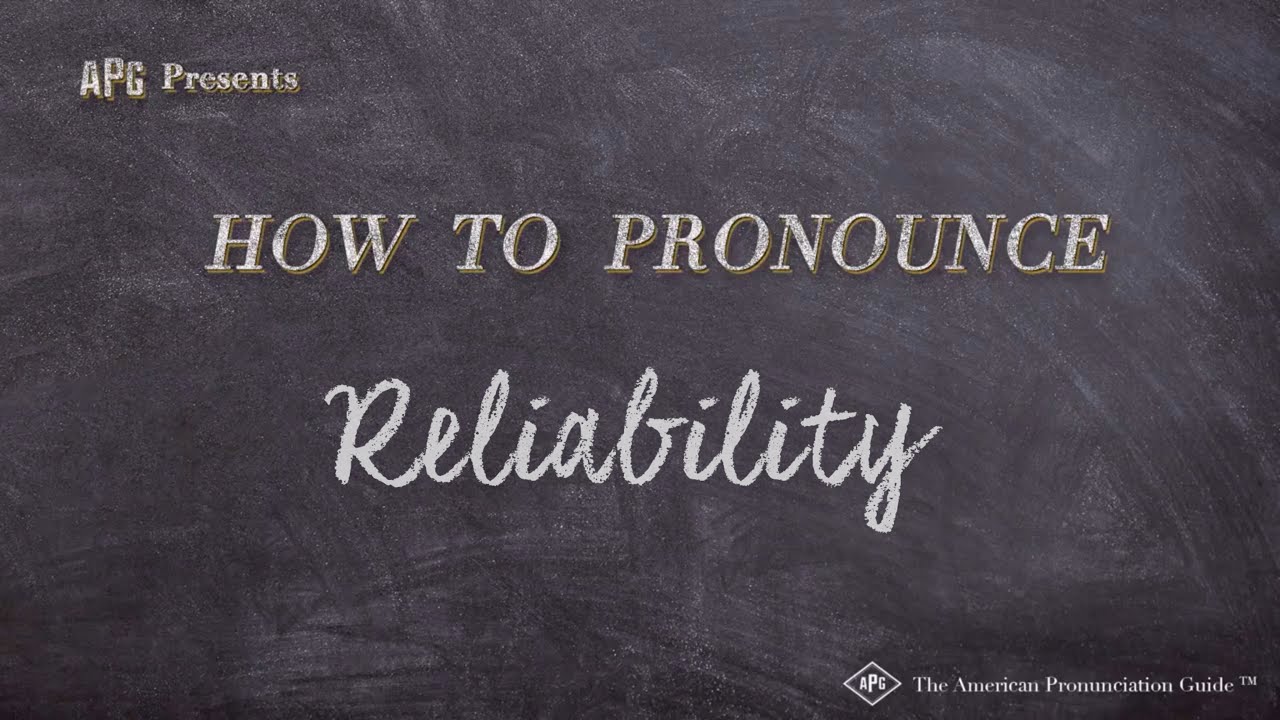 How to Pronounce Reliability (Real Life Examples!) - YouTube