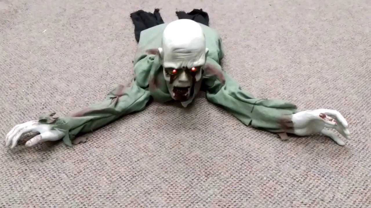 Crawling Zombie Animated Prop VA90555 CostumeCrazee - YouTube