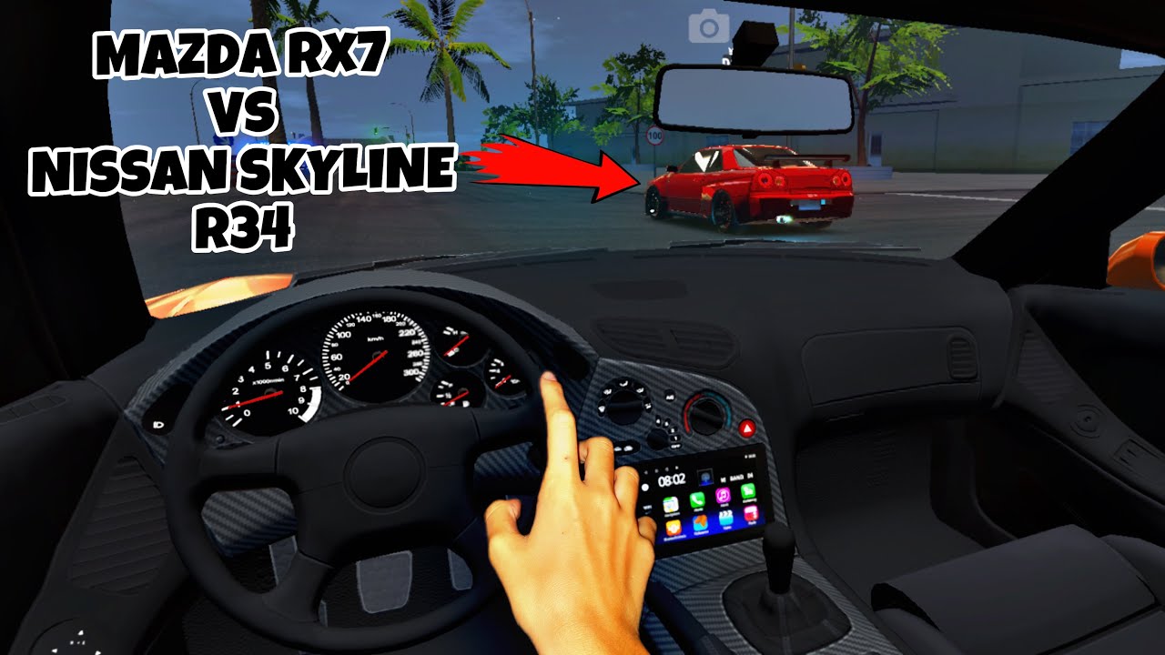 MAZDA RX-7 VS NISSAN SKYLINE GT-R R34 IN REAL DRIVING SCHOOL ...