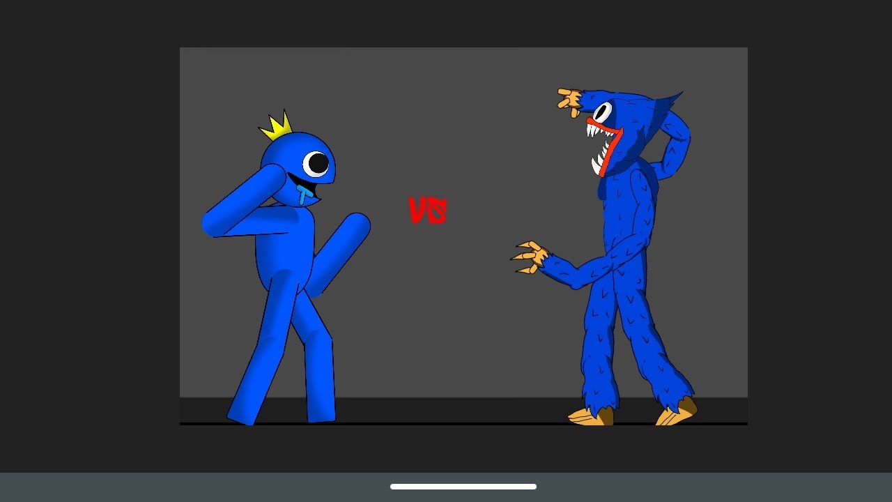 blue vs huggy Wuggy (poppy playitme vs rainbow friends) - YouTube