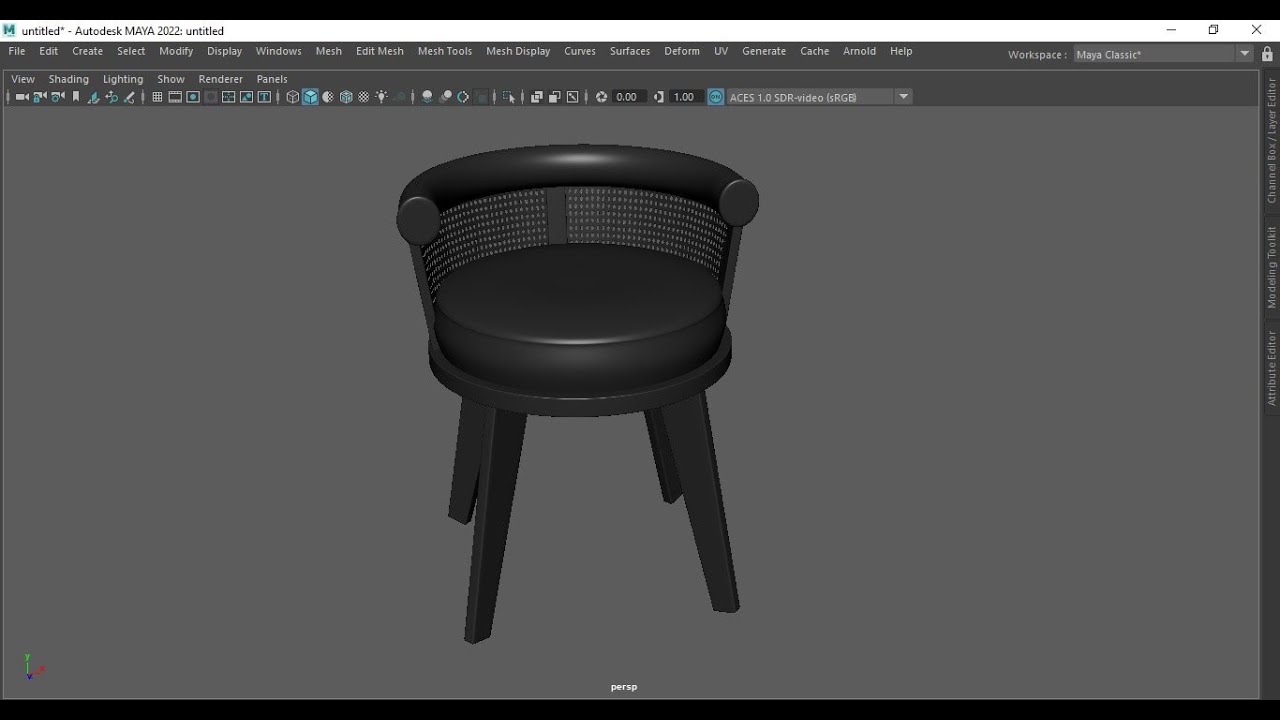 Chair modeling in maya @3d_viento #maya #3dmodeling - YouTube
