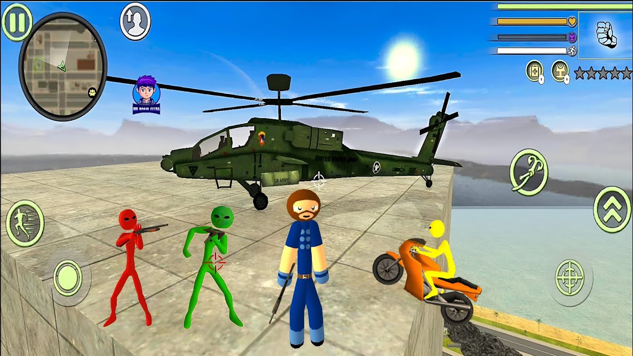 Thor Stickman Rope Hero - Fun At Military Base #4 - Android Gameplay ...