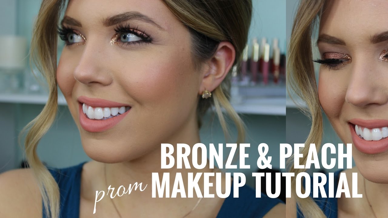 Bronze & Peach PROM Makeup Tutorial – All Affordable Products | Faith ...