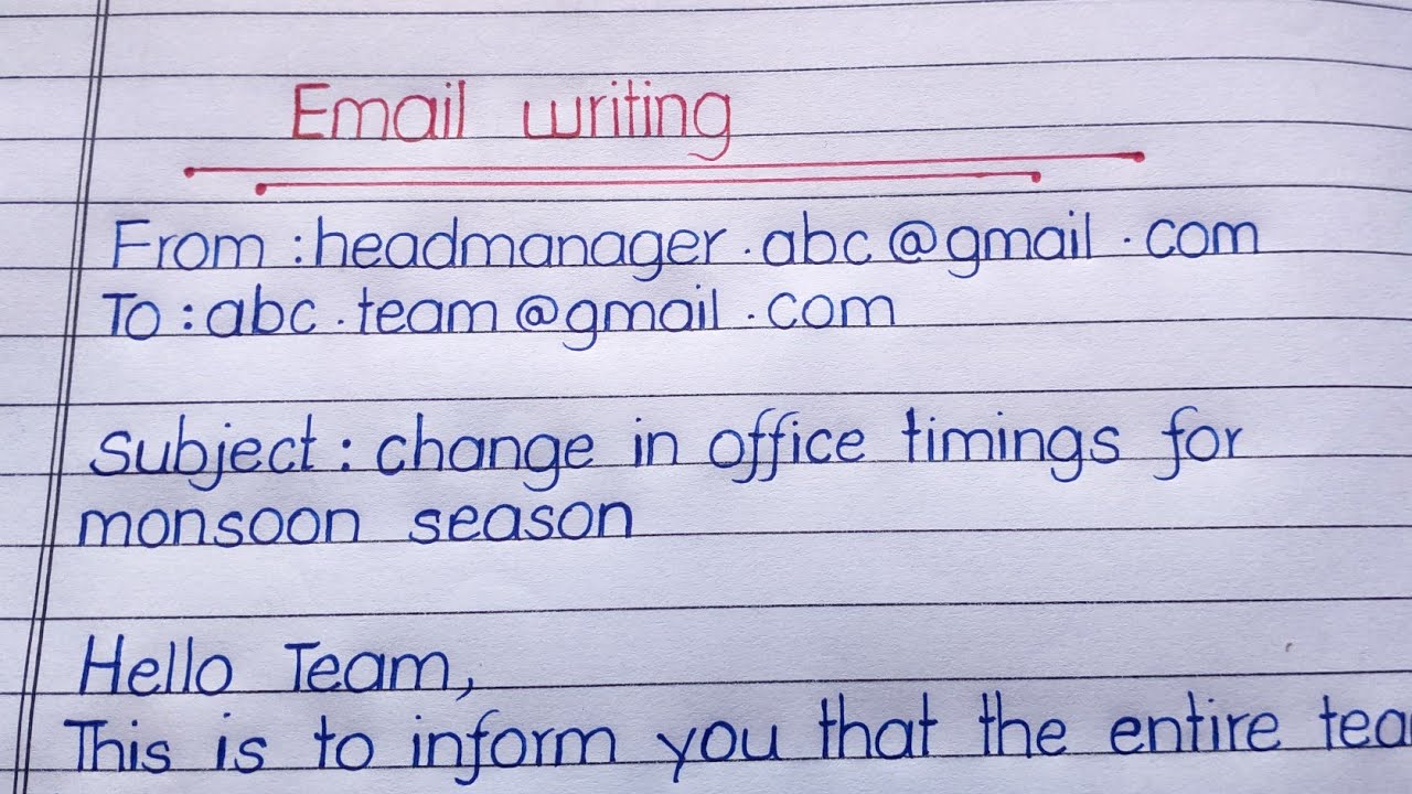 email writing in english | email writing formats for class 2/3/4/5/6/7 ...