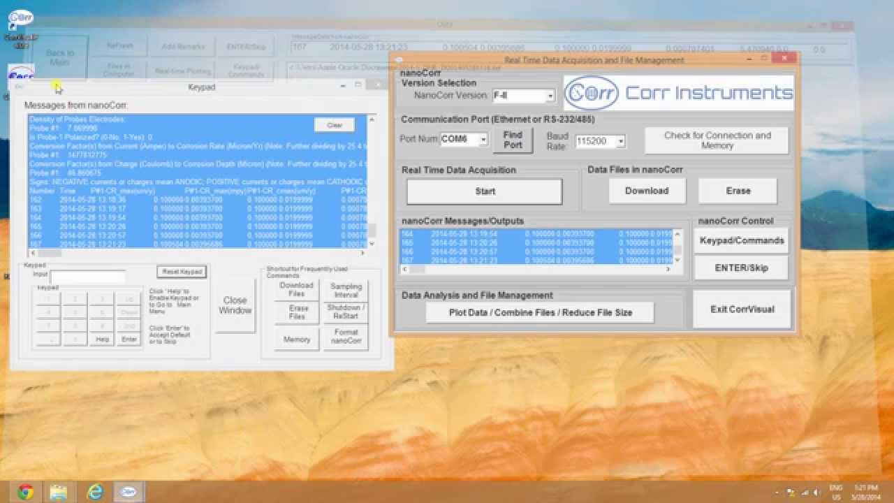 Corr Instruments CorrVisual Real Time Data Acquisition SoftwareSoftware ...