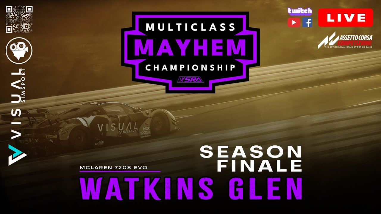 SRA GT3 Team Series Finale - Watkins Glen | ViSUAL SimSport - YouTube