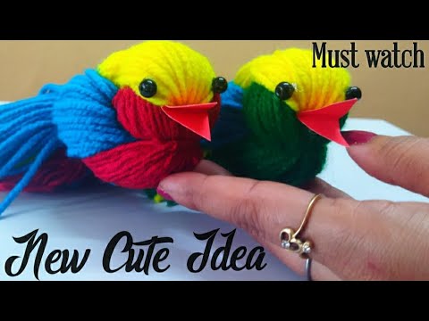 Easy woolen bird craft making | Making Wool Birds | Woolen Crafts - YouTube