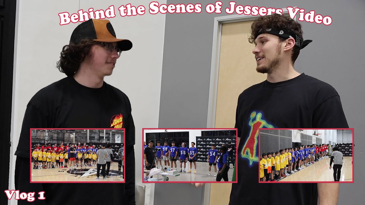 Vlog 1 - Behind The Scenes: COMPETING IN JESSER’S 4ft vs 7ft BASKETBALL ...