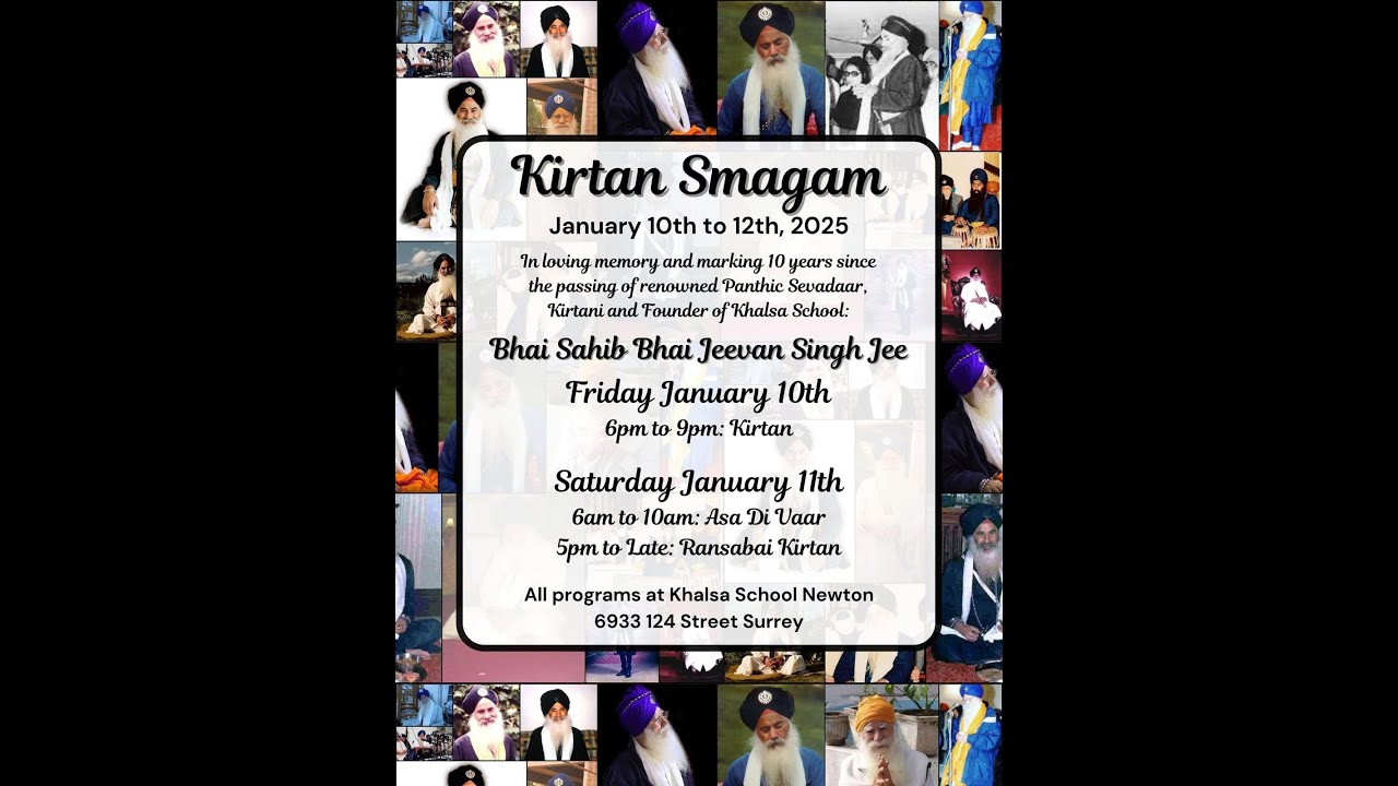 Kirtan Smagam In Loving Memory Of Bhai Jeevan Singh Jee - YouTube