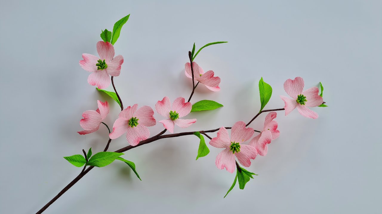 How To Make Dogwood Paper Flower / Paper Flower / Góc nhỏ Handmade ...