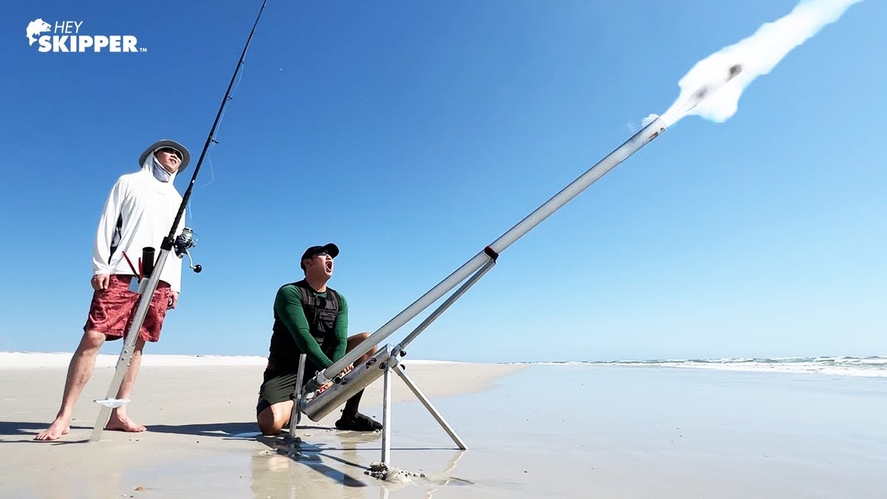 Firing a Fishing CANNON w/ Frozen Bait Bullets! - YouTube