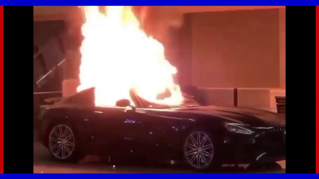 Rioters Set Luxury Cars On Fire In Cali Dealership - YouTube