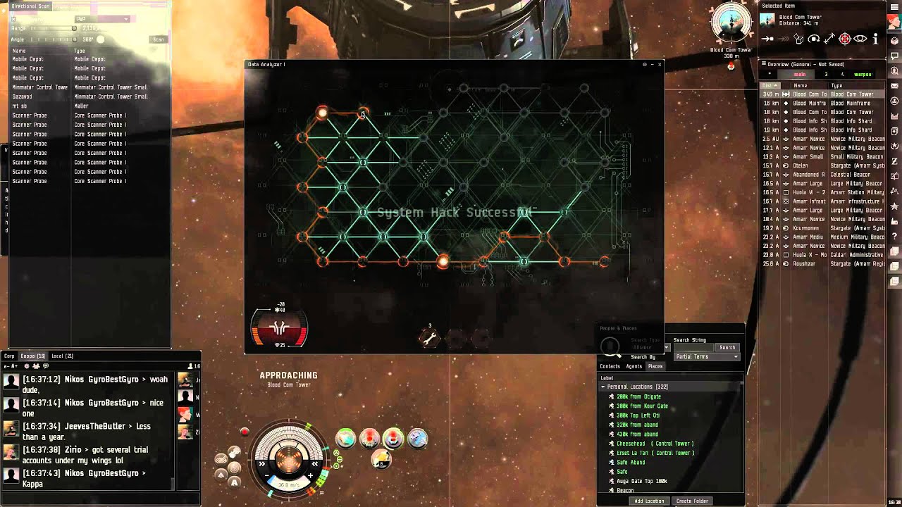 EVE Online Blood Com Tower - Faction Med Pulse Laser Battery - YouTube