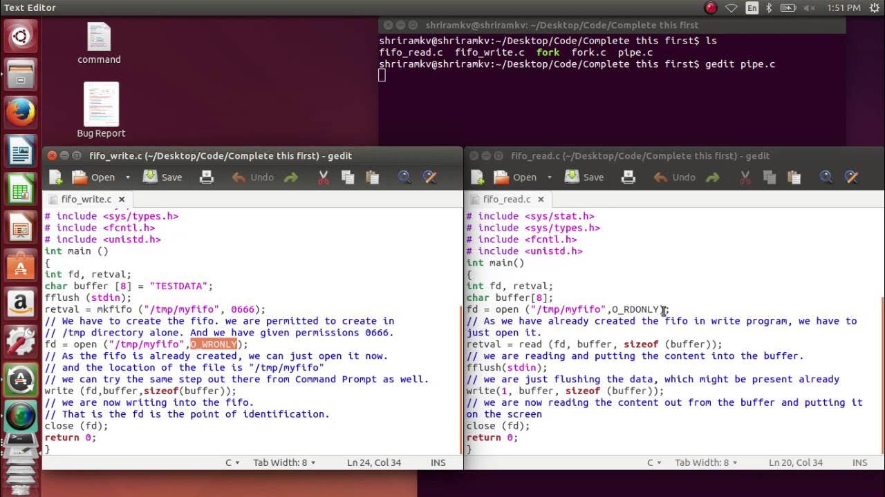 Interprocess communication - Named Pipe or FIFO. - YouTube