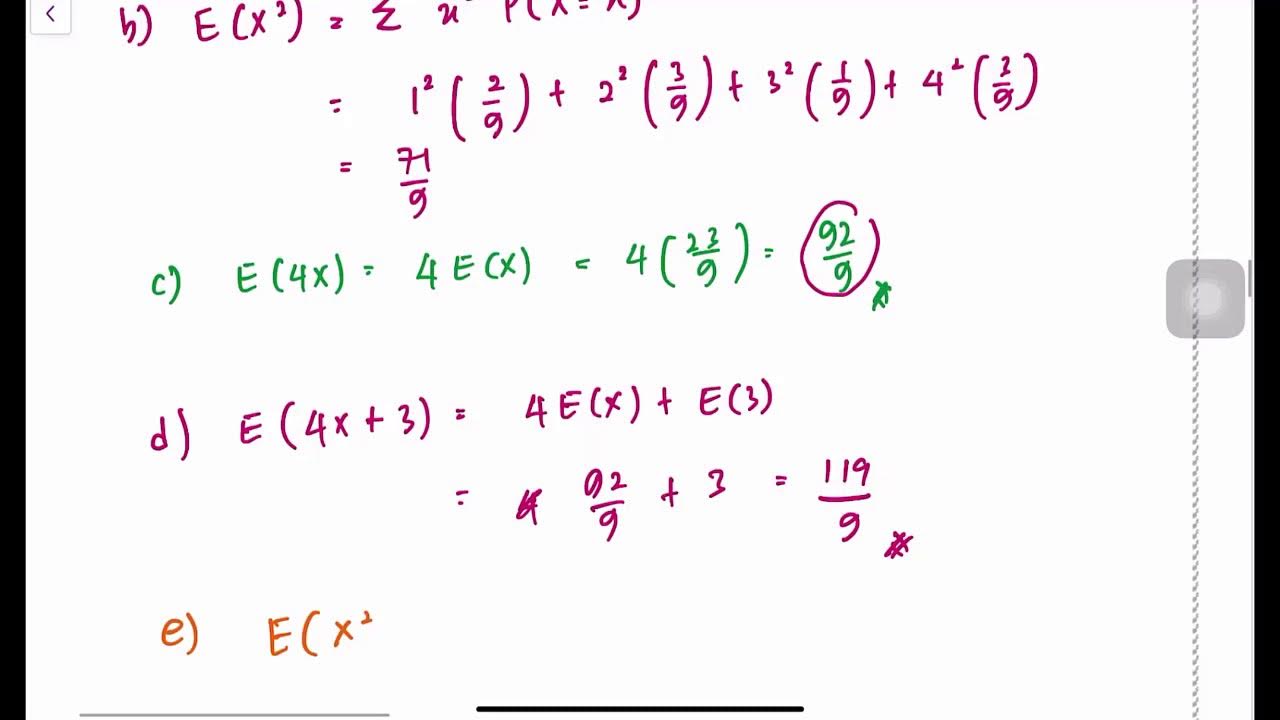 AM025 : TOPIC 8 : RANDOM VARIABLES : PART 3 - YouTube