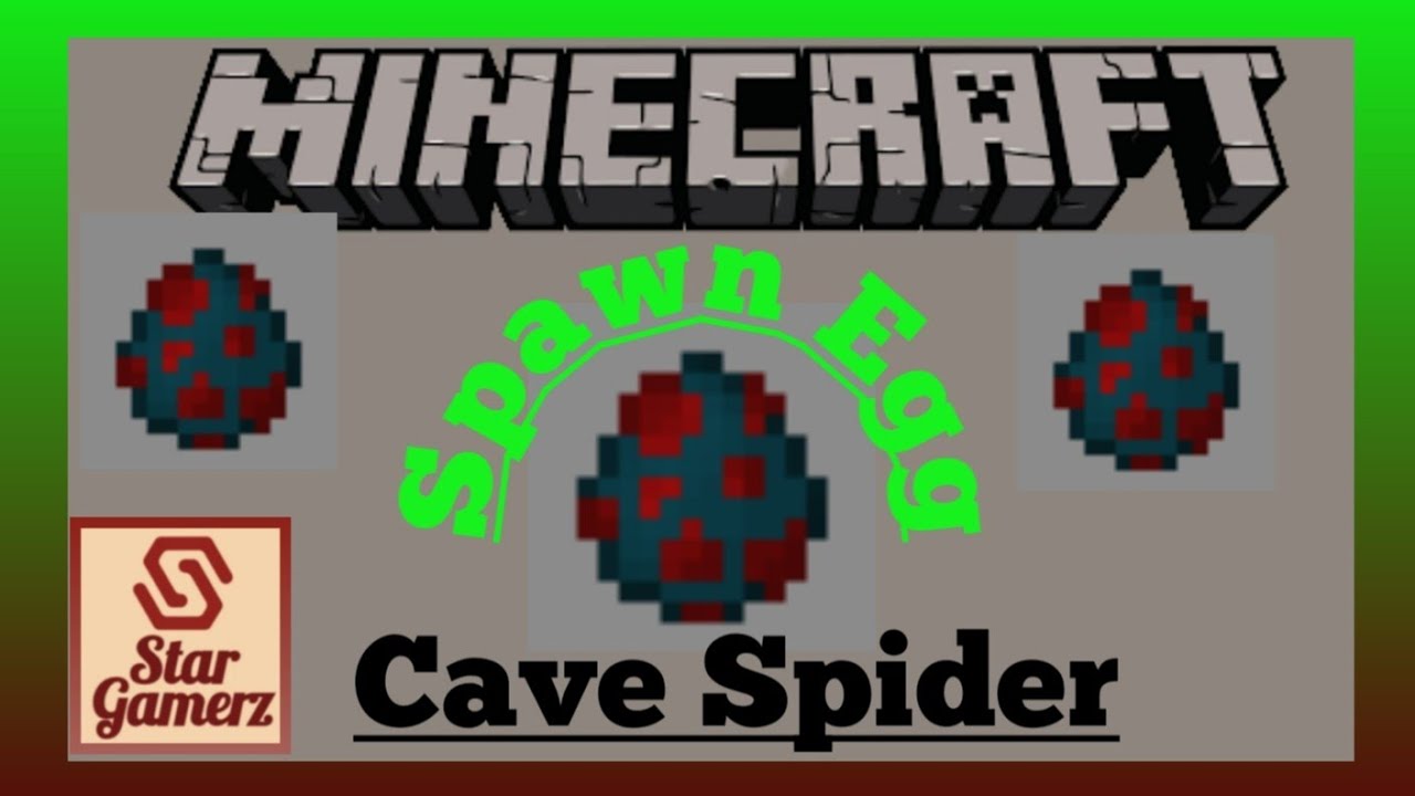 Cave Spider Spawn Egg in Minecraft | For Basic Learners - YouTube