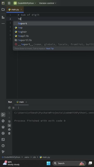 Sum Of Digits In A Number Explained Coding Pythonprogramming Codewithpython 