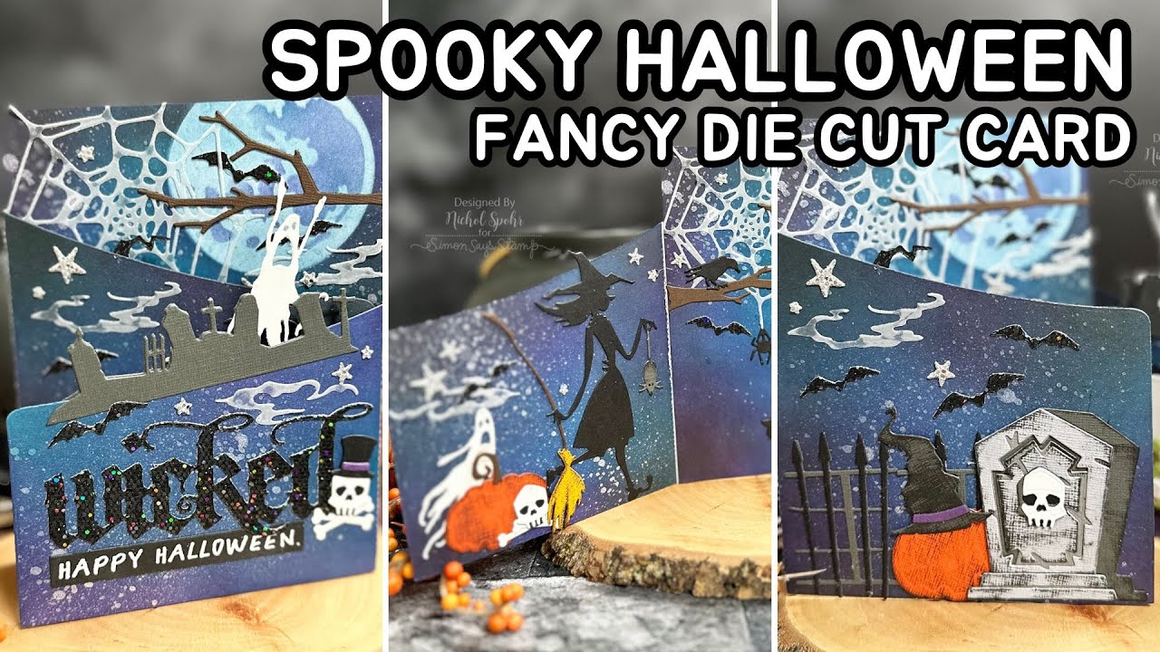 Spooky HALLOWEEN Fancy DIE Cut Card (Tim Holtz) - YouTube