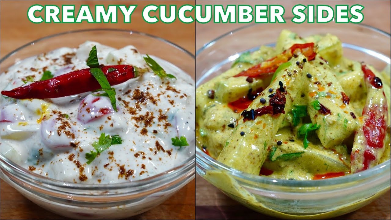 3 YUMMY CUCUMBER SIDE RECIPES (RAITA/SALAD) - YouTube