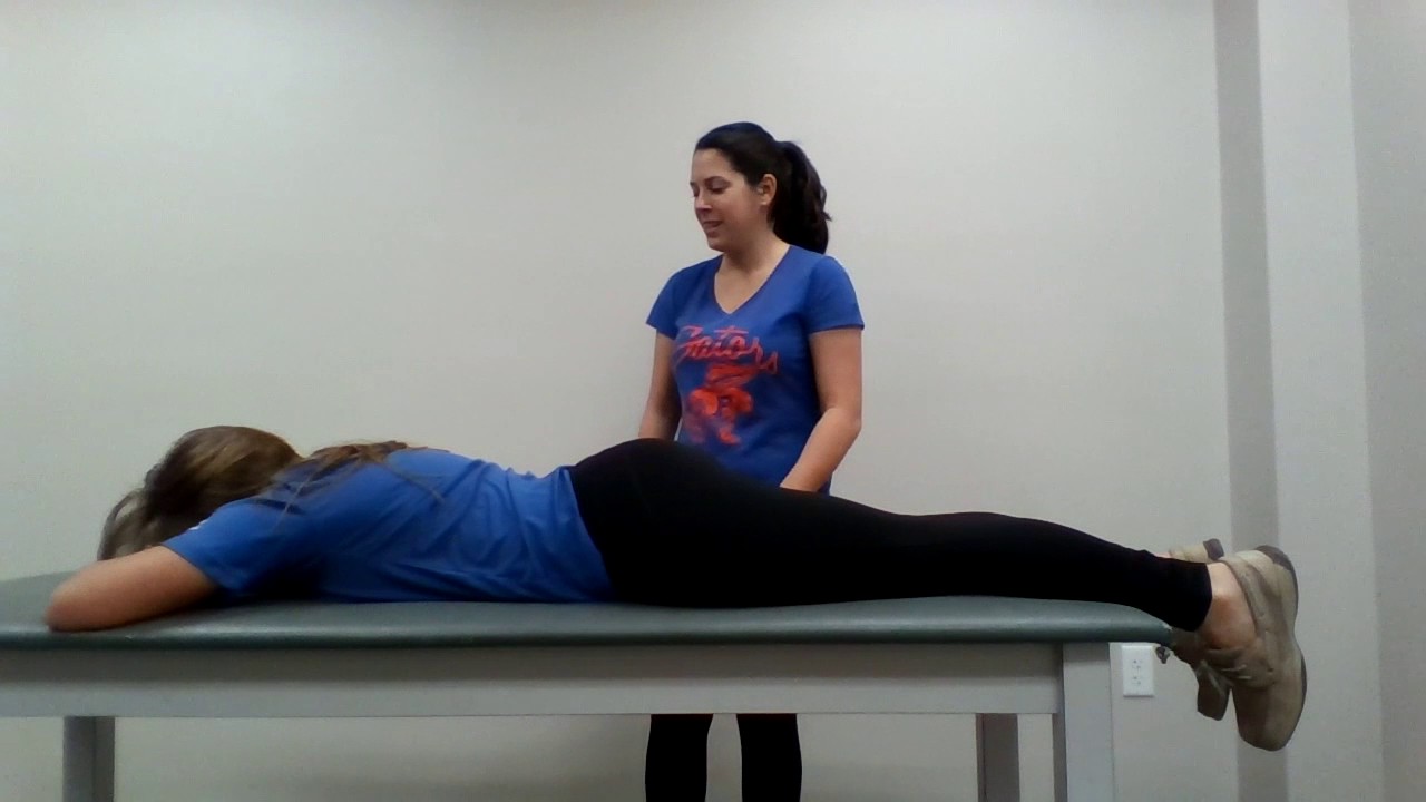Prone Active Straight Leg Raise - YouTube