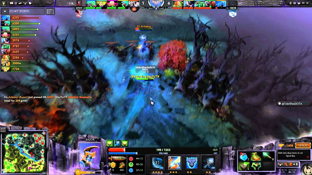 Dota 2 TI4 Upper Bracket - DK's gank on Arteezy - YouTube