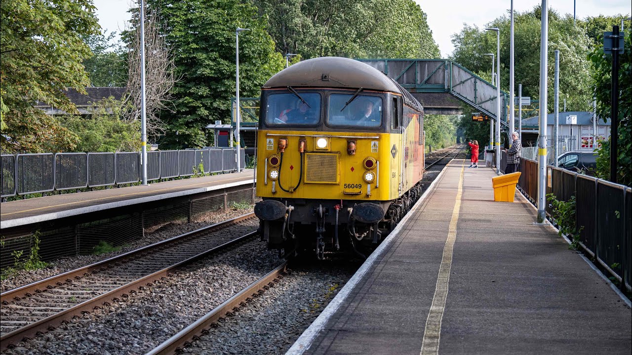 Colas rail light engine 56049 passing Cwmbran - YouTube