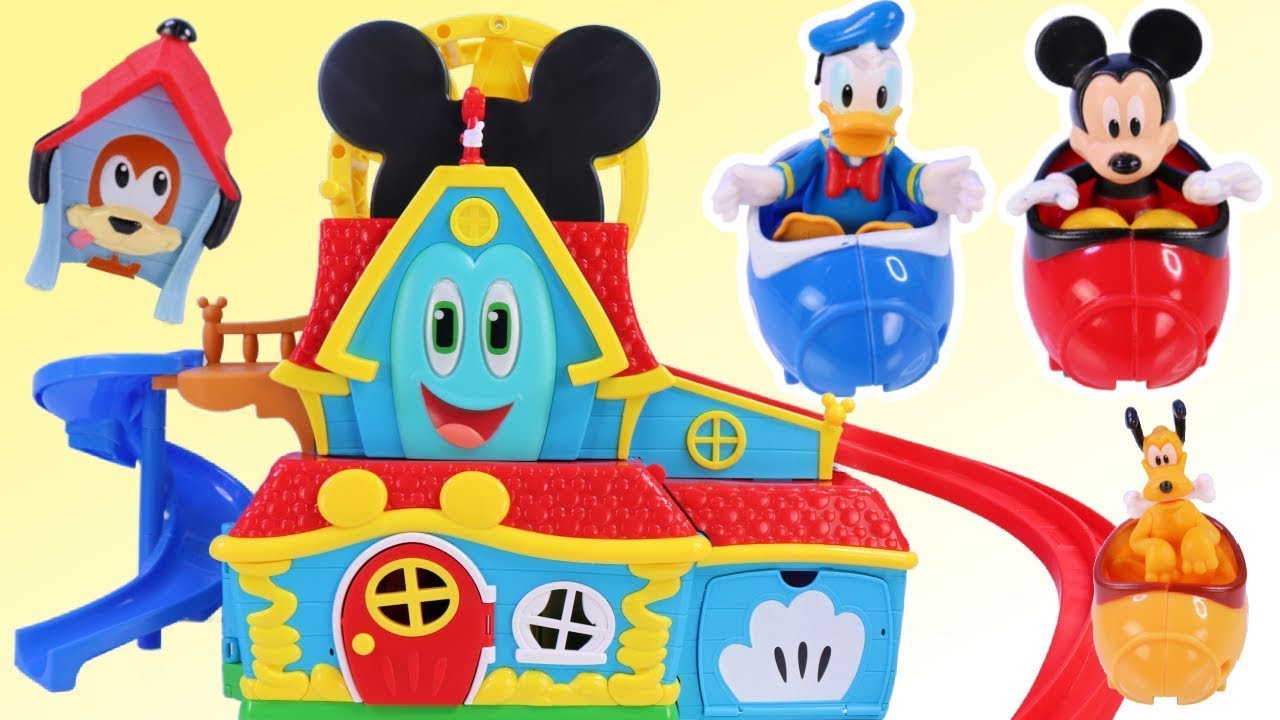Mickey Mouse & Donald Duck Help Build Funny Funhouse with Pluto - YouTube