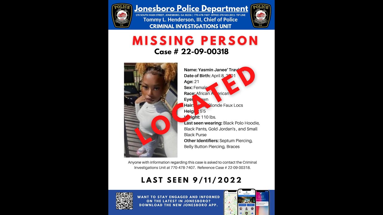🚨UPDATE🚨Yasmin Travick has been located and is with her family. PLEASE ...