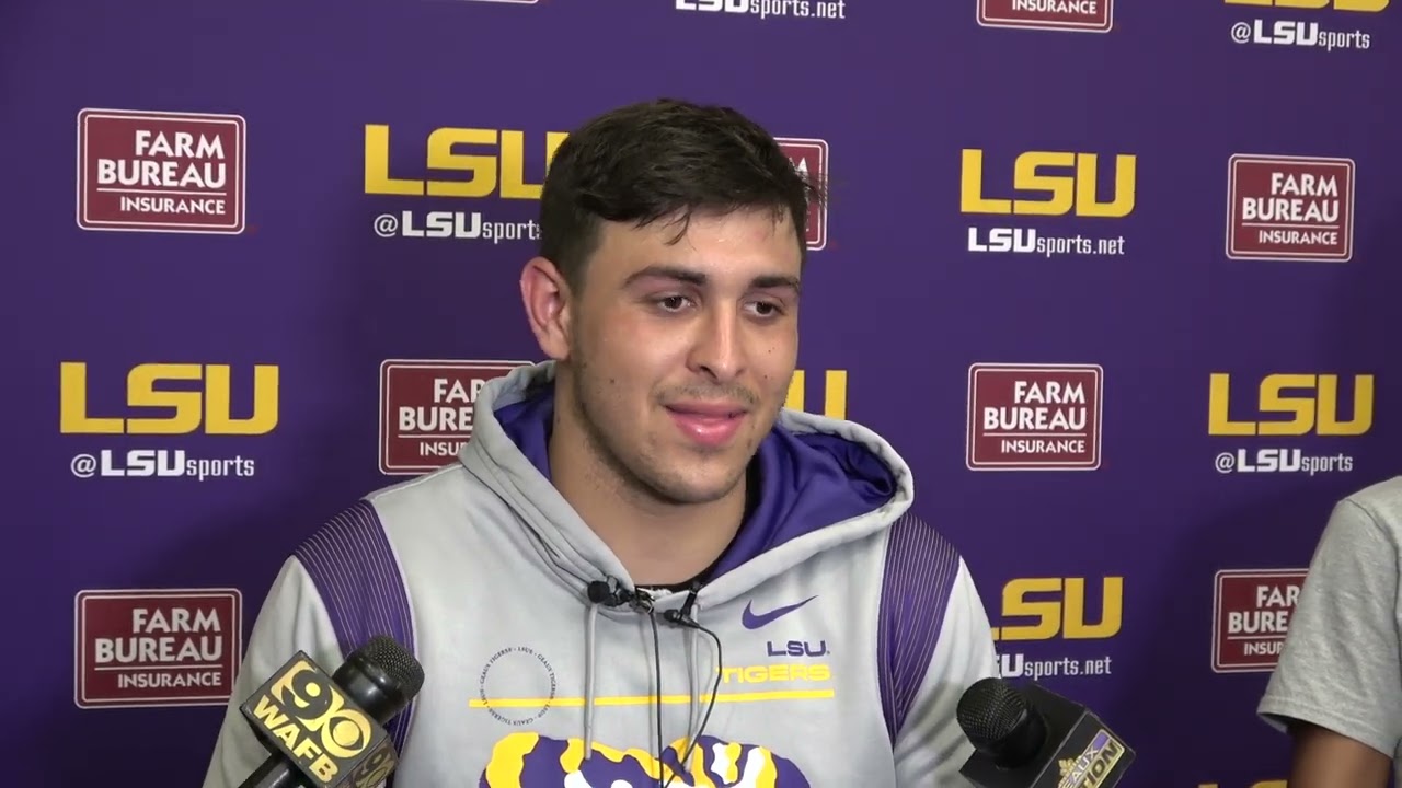 LSU WR Jack Bech, FULL interview after two days of spring football ...