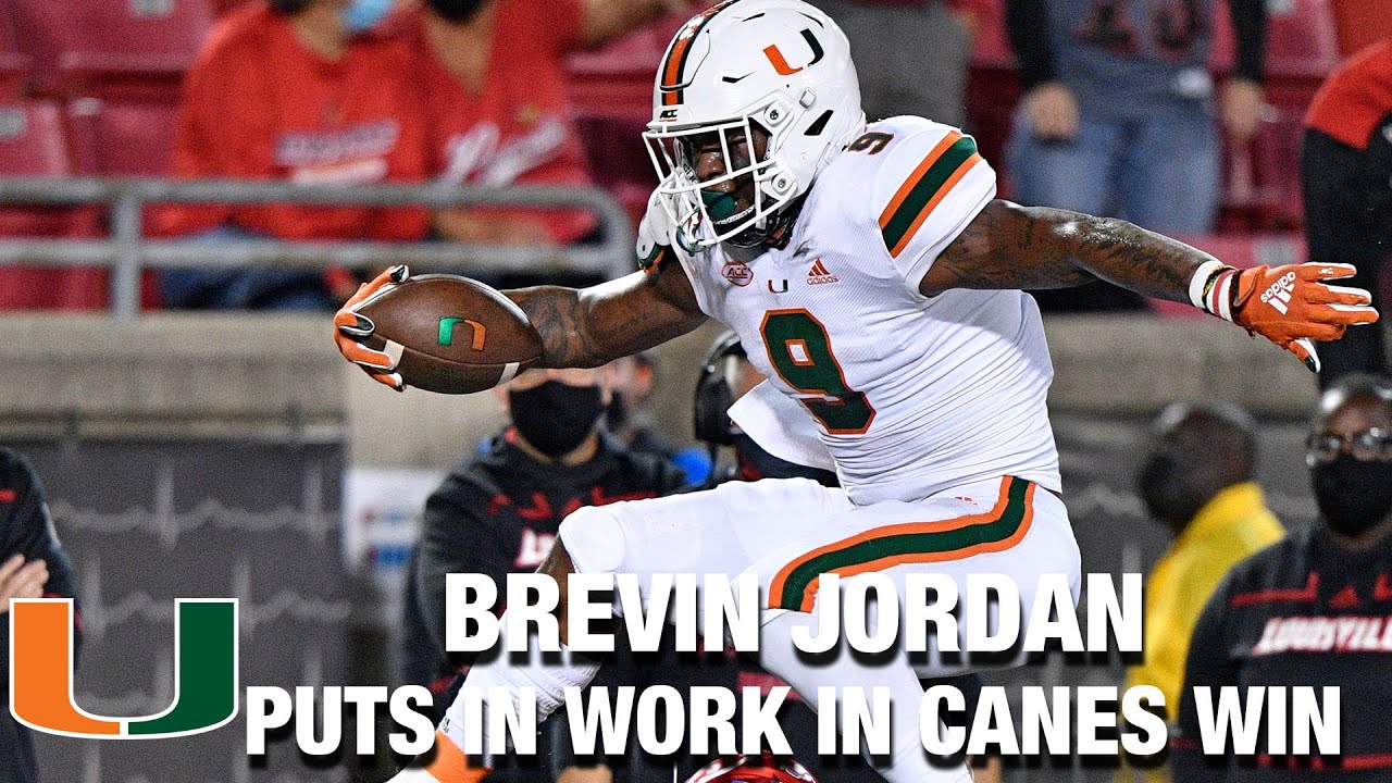 Miami TE Brevin Jordan Puts In Work In Canes Win - YouTube