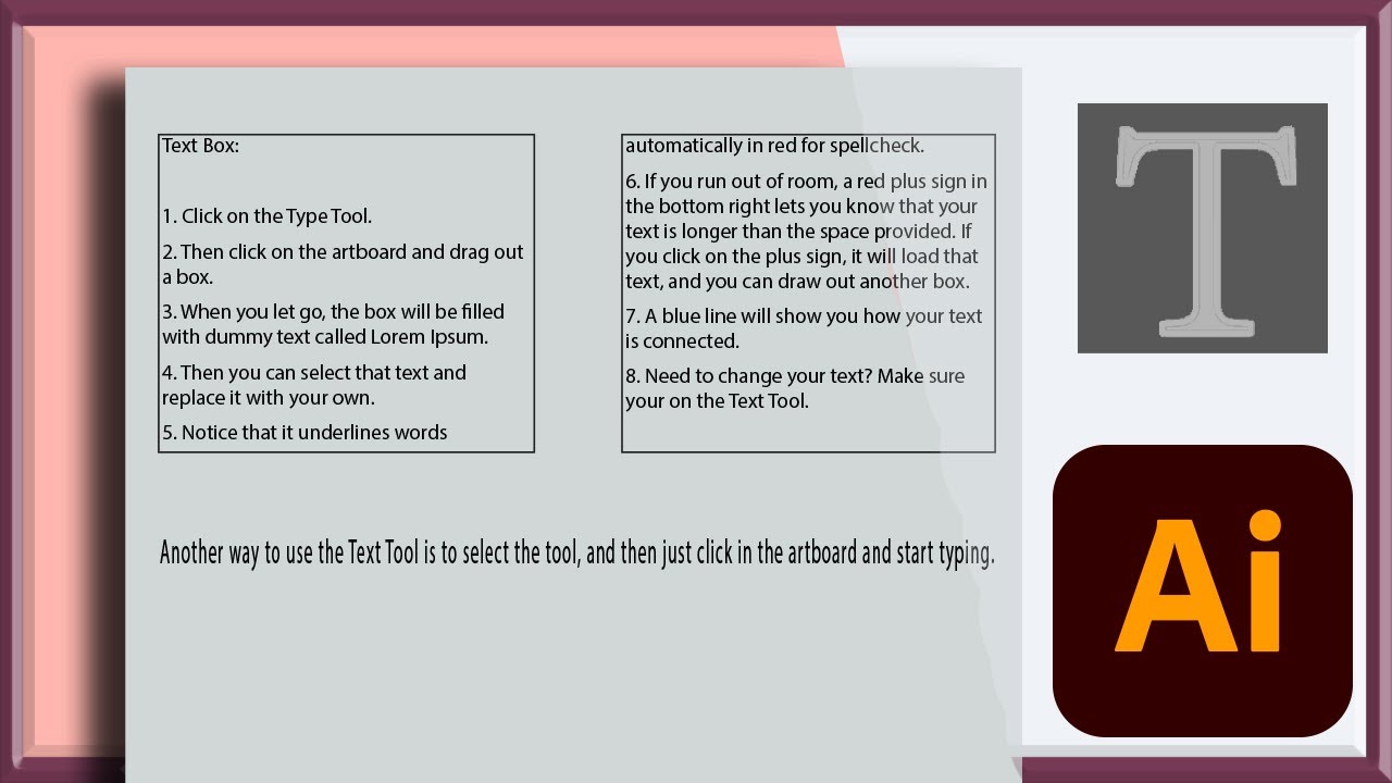 TYPE TOOL in Adobe Illustrator - YouTube