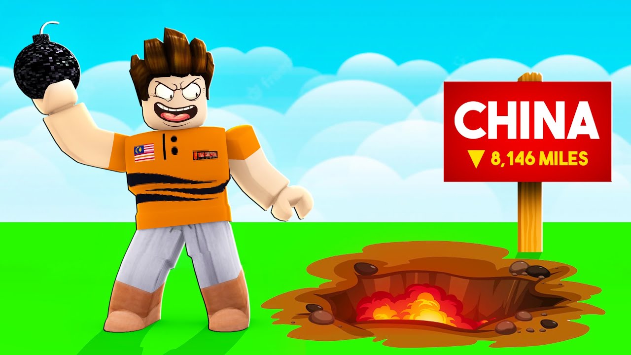 LETUPKAN TANAH SAMPAI NEGARA CHINA??? [Dig to China] (Roblox Malaysia ...